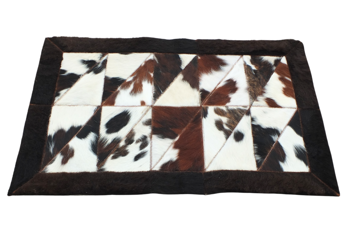 Rectangle Patchwork Area Rug - Bison Edge 2'x3' - Tricolor — Buffalo Depot